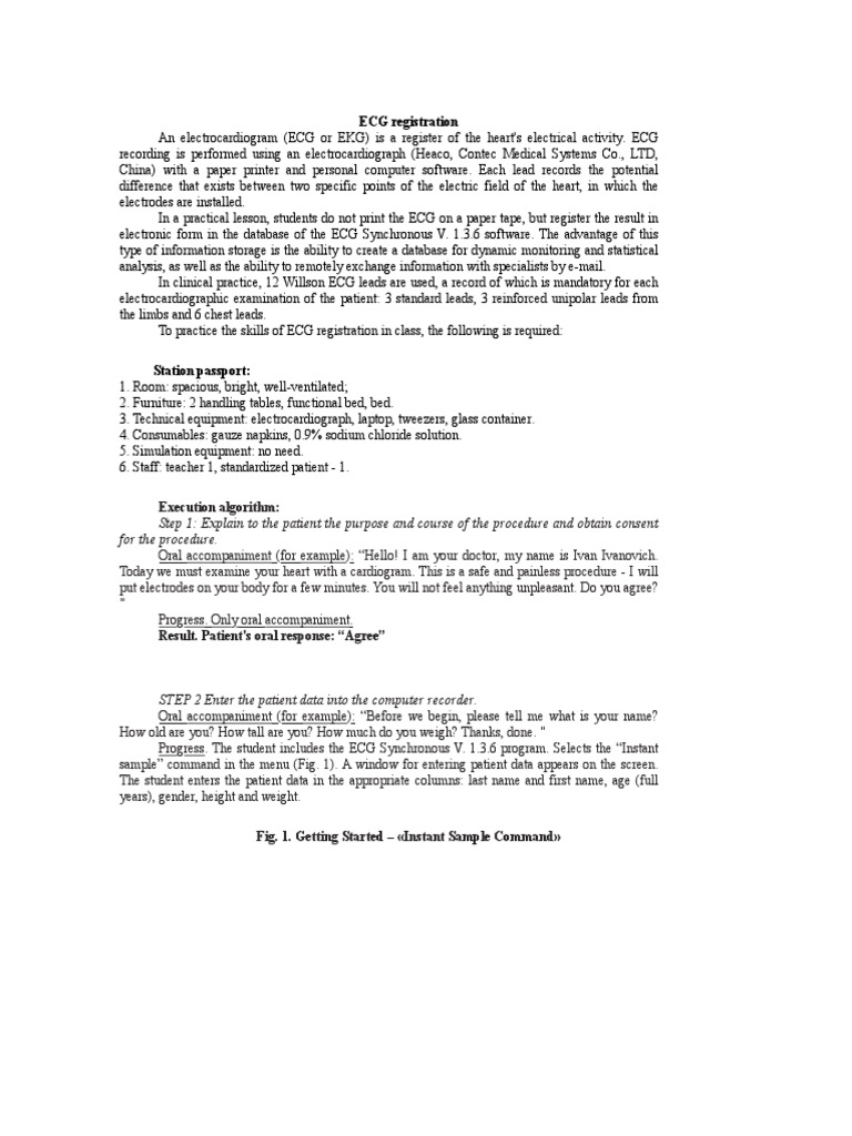 ECG Registration: Execution Algorithm | PDF | Electrocardiography