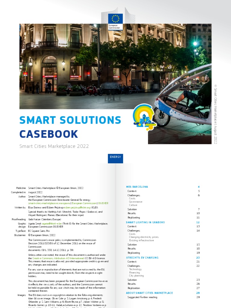 Smart Cities Marketplace-Smart Solutions Casebook | PDF | Photovoltaics | Procurement