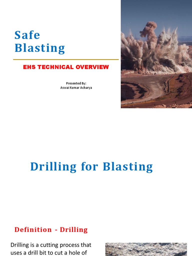 HSE 9522 TECSM01 Safe Blasting | PDF | Drilling | Drill