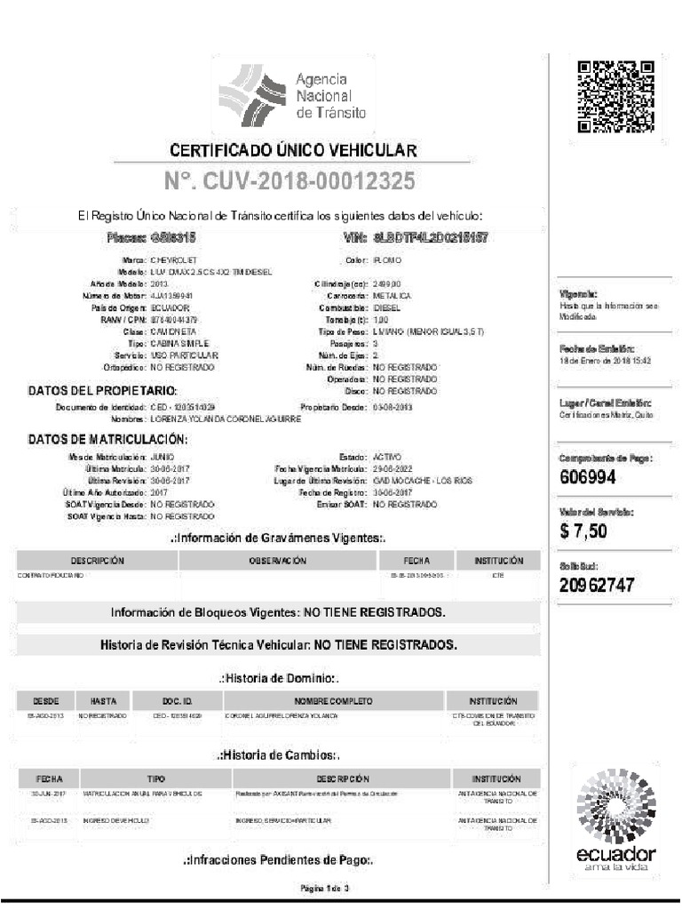 Certificado de Conductor ANT en Lineaa | PDF