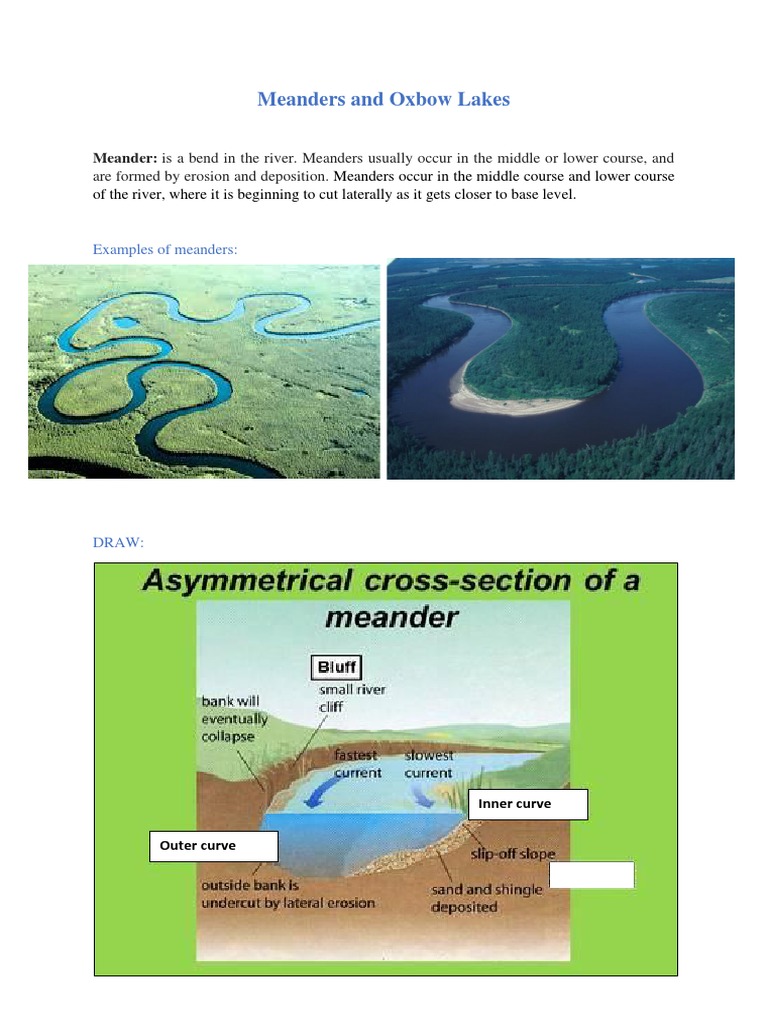 Rivers PT 7 Meanders and Oxbow Lakes PDF | PDF