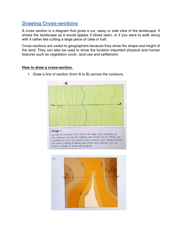 Drawing Cross-Sections in Geography | PDF