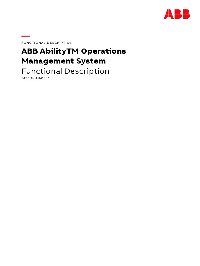 2.1 OMS - Management System Functional Description - 9AKK107680A1627 ...