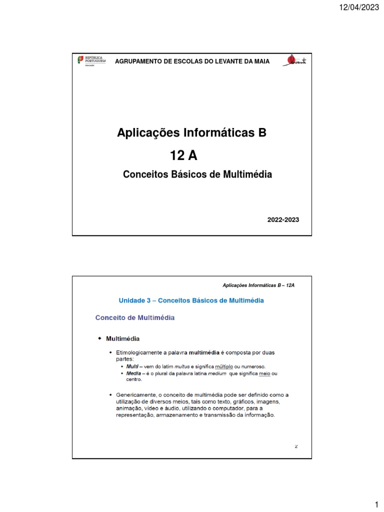 AIB U3 Conceitos-Basicos-Multimedia | PDF