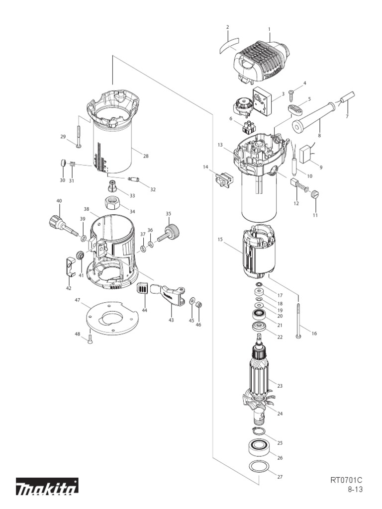 Router Parts List RT0701C | PDF | Screw | Washer (Hardware)