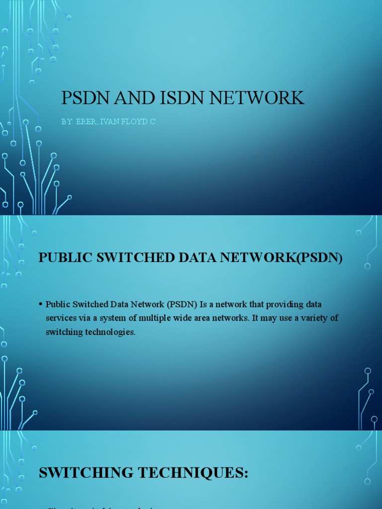 PSDN and Isdn | PDF | Packet Switching | Computer Network
