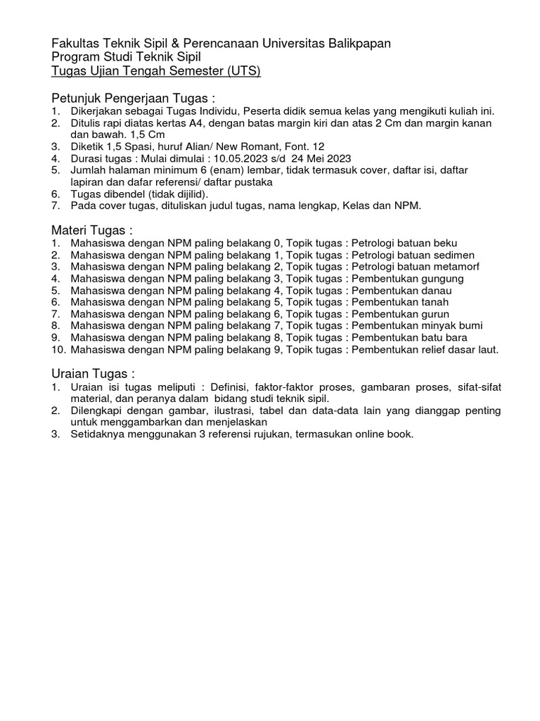 Tugas UTS - RGTS 2023 PDF | PDF