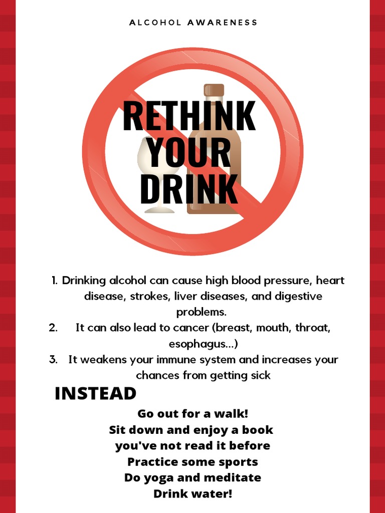 Red Stripes Alcohol Awareness Poster PDF | PDF