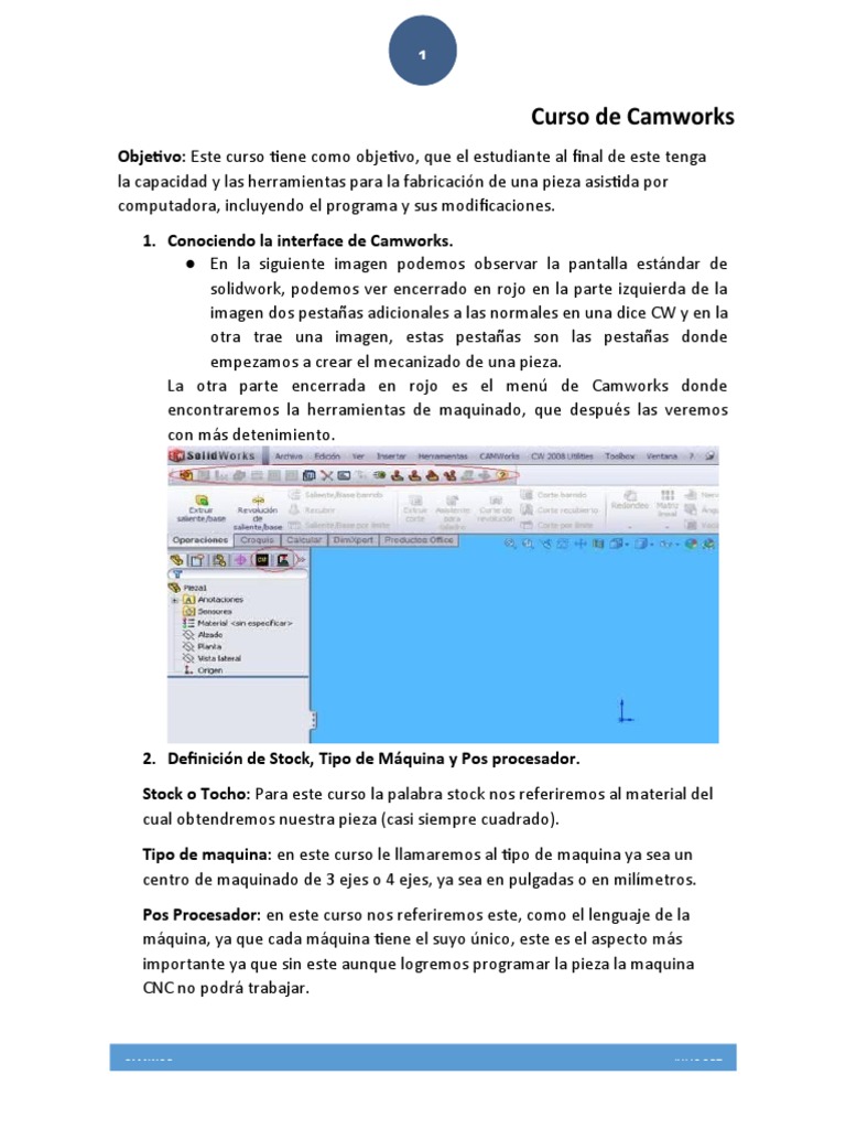 Curso de Camworks | PDF | Ventana (informática) | Herramientas