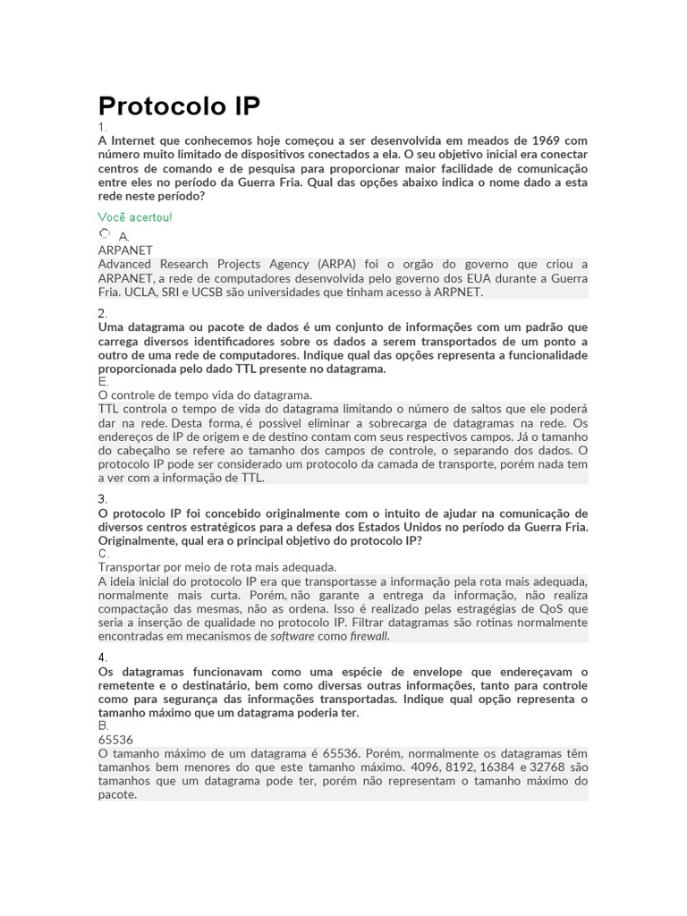 Monitoramento e Análise de Redes | PDF | Suíte de protocolo de internet | Rede de computadores