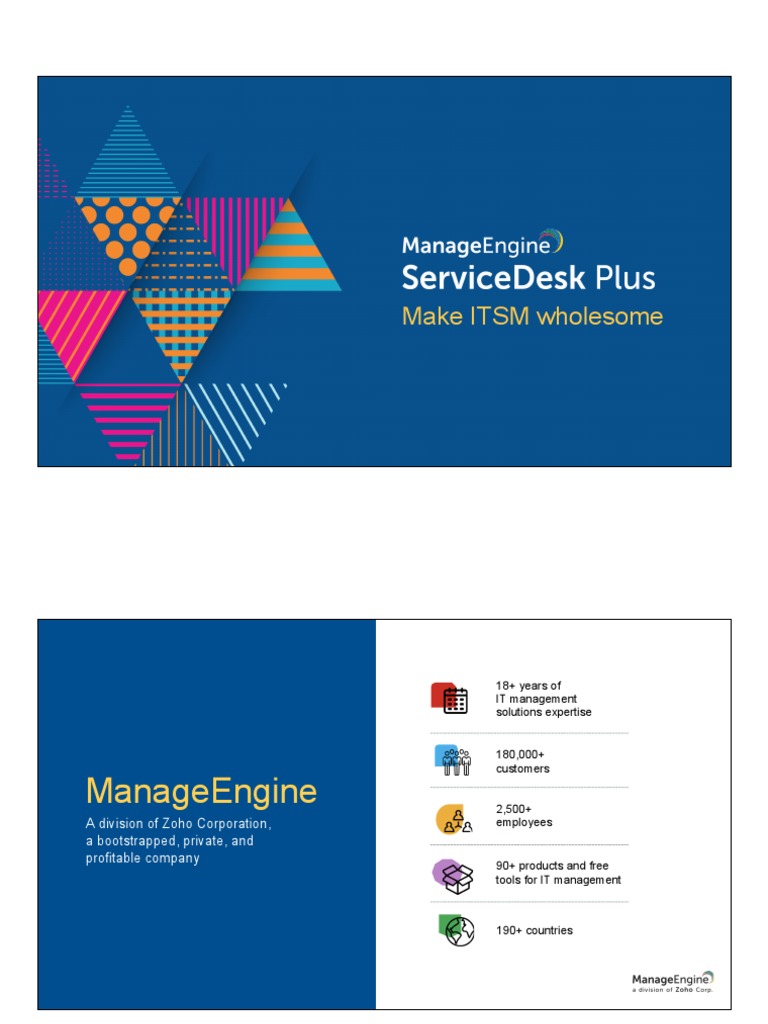 Make ITSM Wholesome ServiceDesk Plus | Download Free PDF | It Service ...