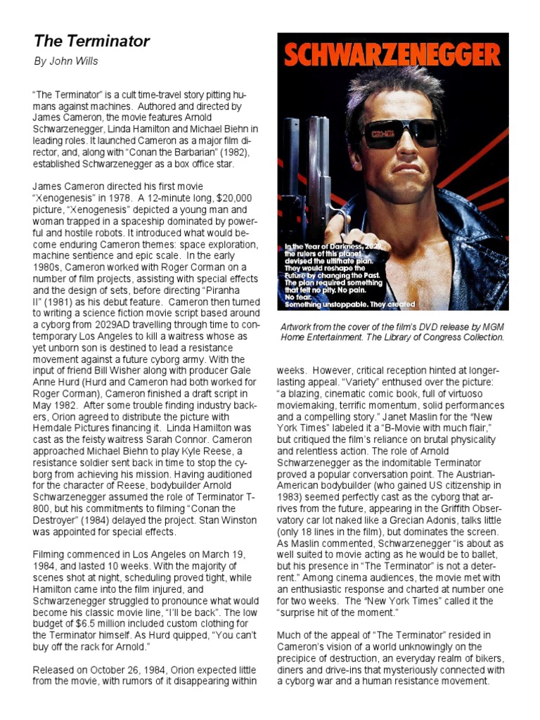 Terminator PDF | PDF | Terminator (Franchise)