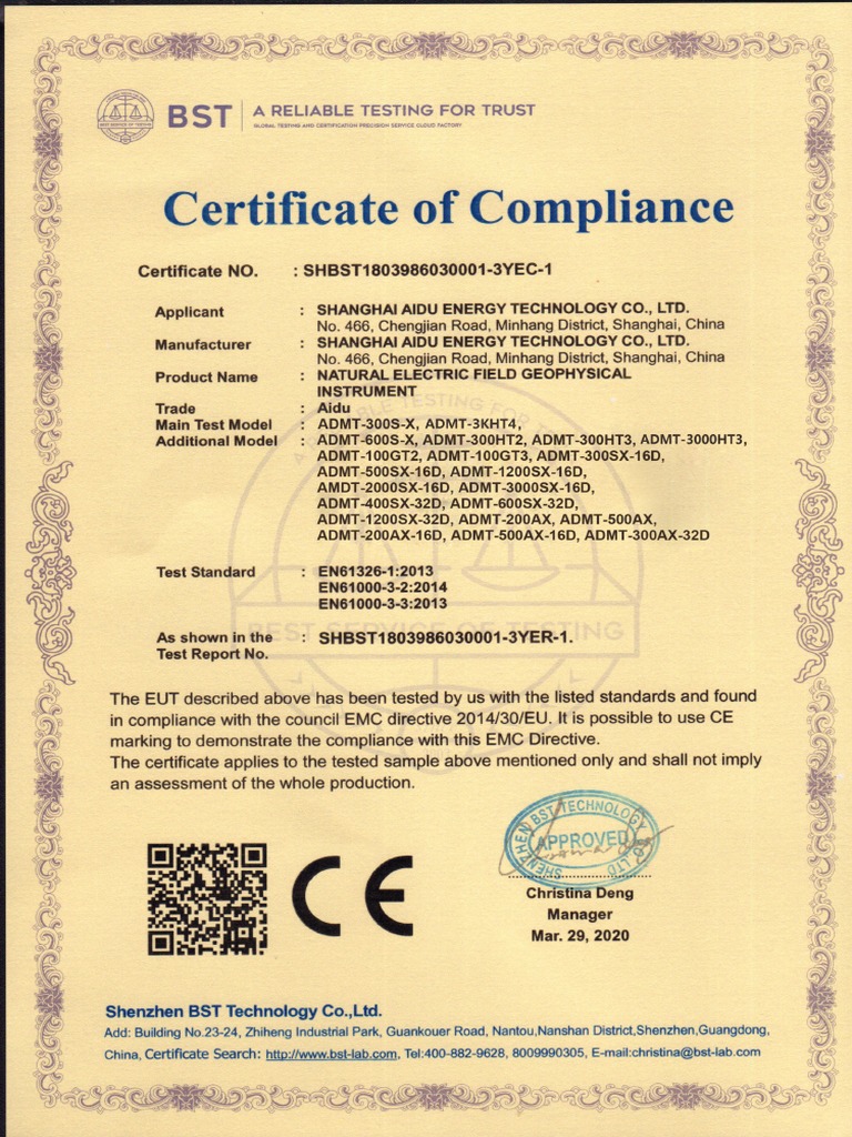 CE Certification ADMT With All PDF | PDF