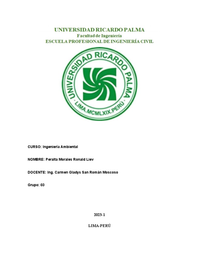 Ronald Peralta - Ing - Ambiental | PDF | Evaluación de impacto ...