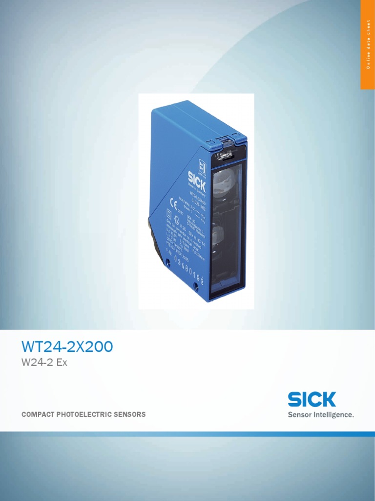 WT24-2X200 Compact Photoelectric Sensor | PDF | Capacitor | Electrical ...