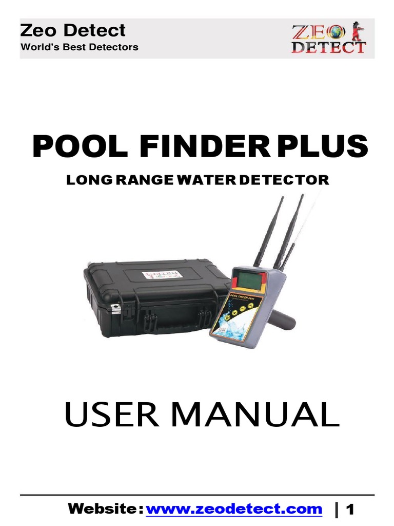 UPDATED Pool Finder Plus Manual | PDF | Manufactured Goods | Equipment