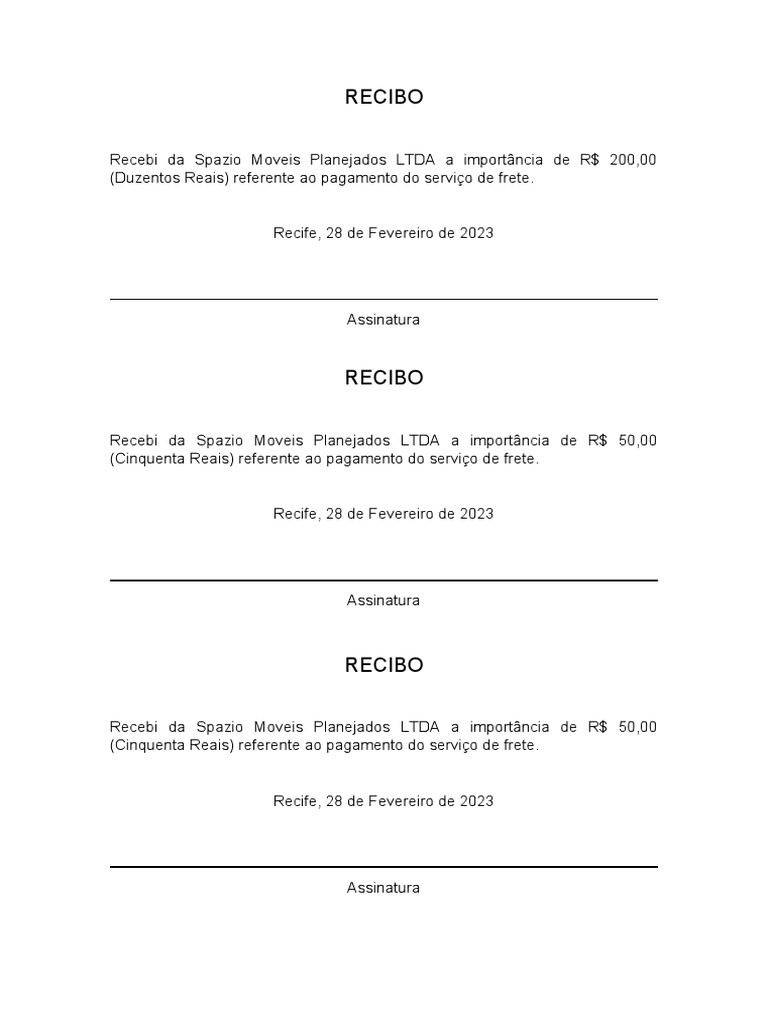 Modelo de Recibo | PDF