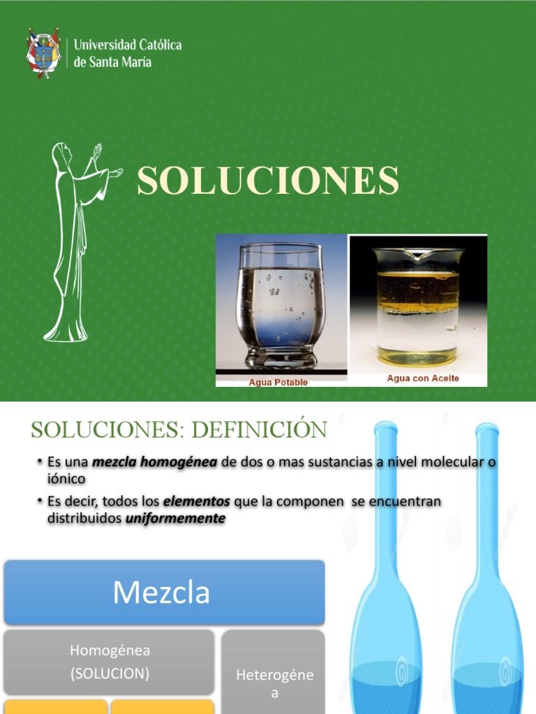 Tema: Soluciones | PDF | Concentración | Solubilidad