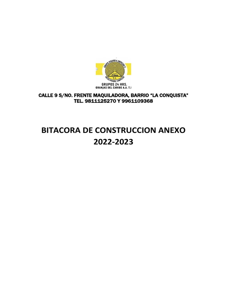 Bitacora Anexo 2022 2023 | PDF