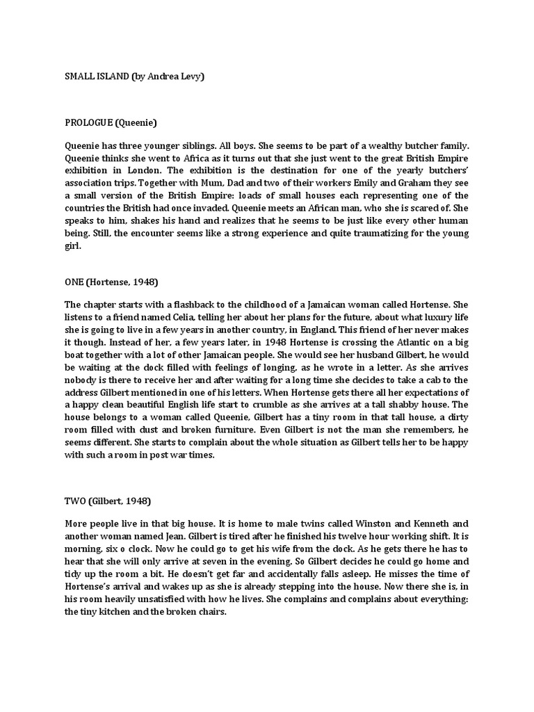 Small Island: Queenie and Hortense's Journey | PDF