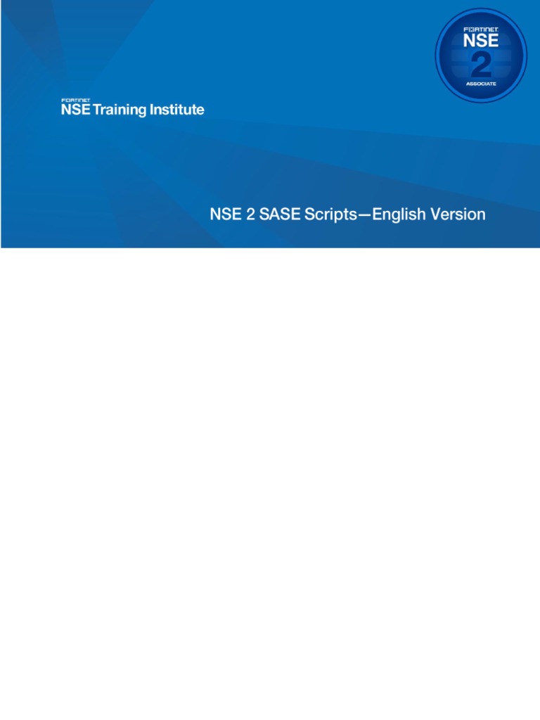 NSE 2 SASE Script - EN PDF | PDF | Computer Network | Cloud Computing