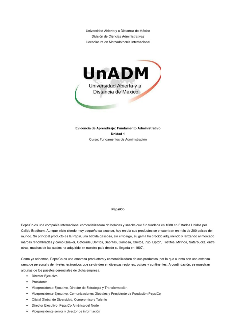 Ifam U1 Ea Bems | PDF | Pepsi Co | Business