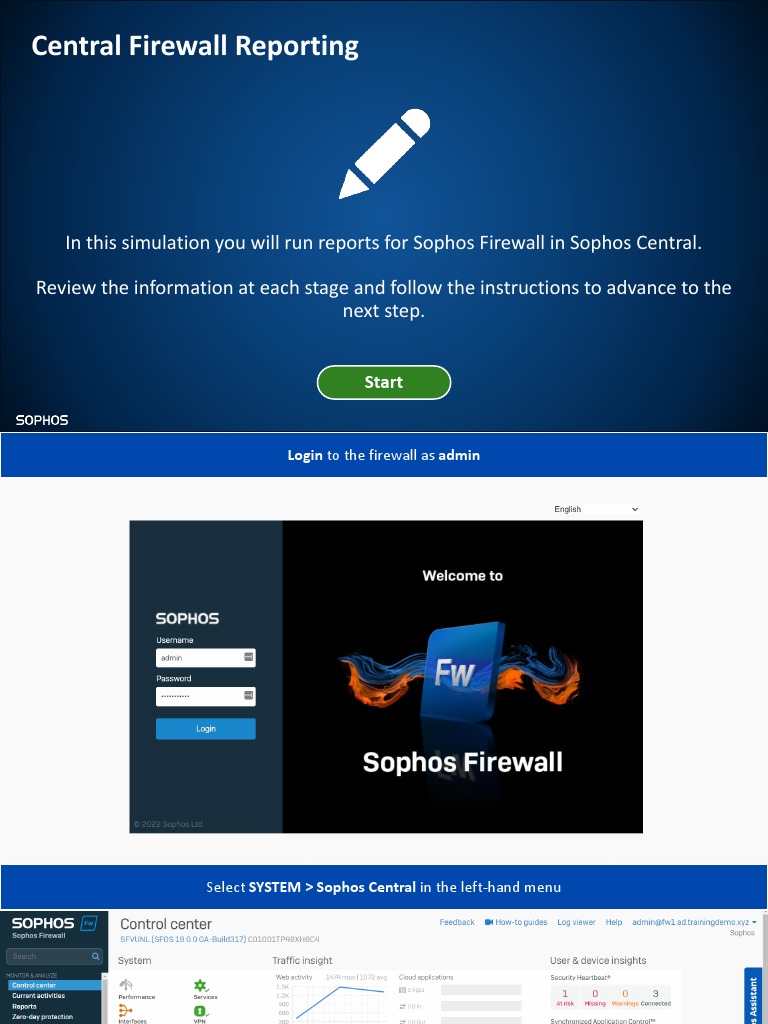 Configuring and Generating Customized Firewall Reports in Sophos Central | PDF | Firewall ...