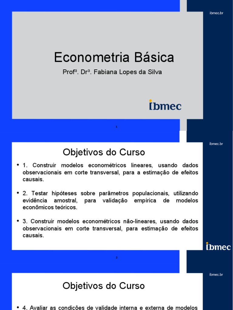 Aula 1 PDF | PDF | Econometria | Economia