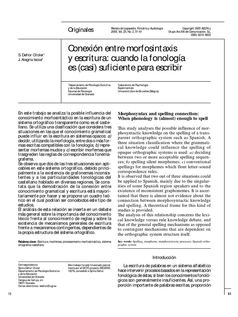 Morfosintaxis Escritura | PDF | Palabra | Ortografía