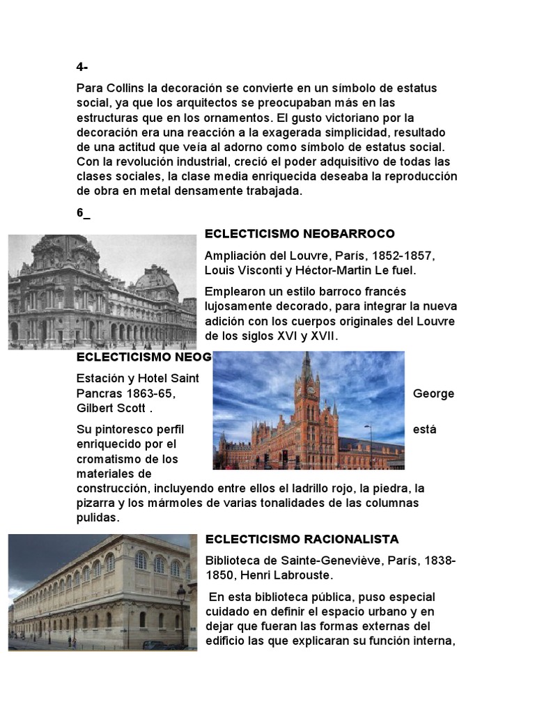 Eclecticismo Europa 4y6 | PDF