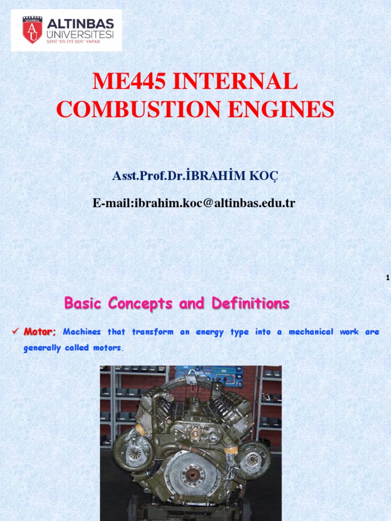 2 - Internal Combustion Engines) - Basic Concepts and Definitions - 1 - 2022 | PDF | Internal ...