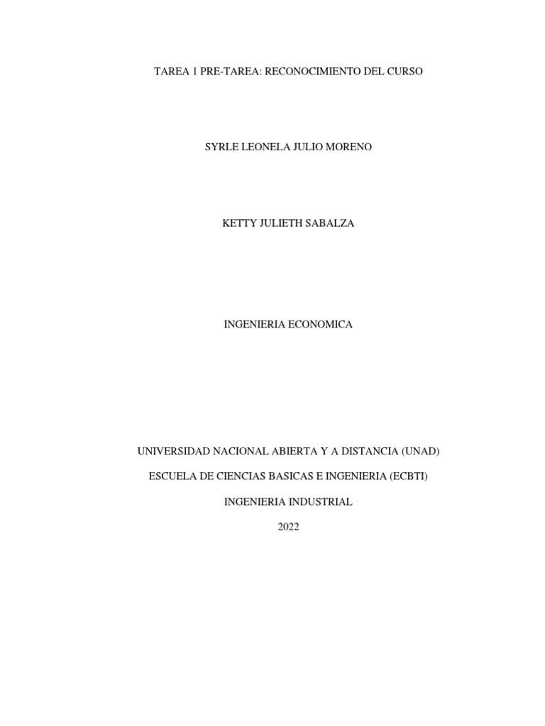 Tarea 1 Pre-Tarea Syrle Julio PDF | PDF