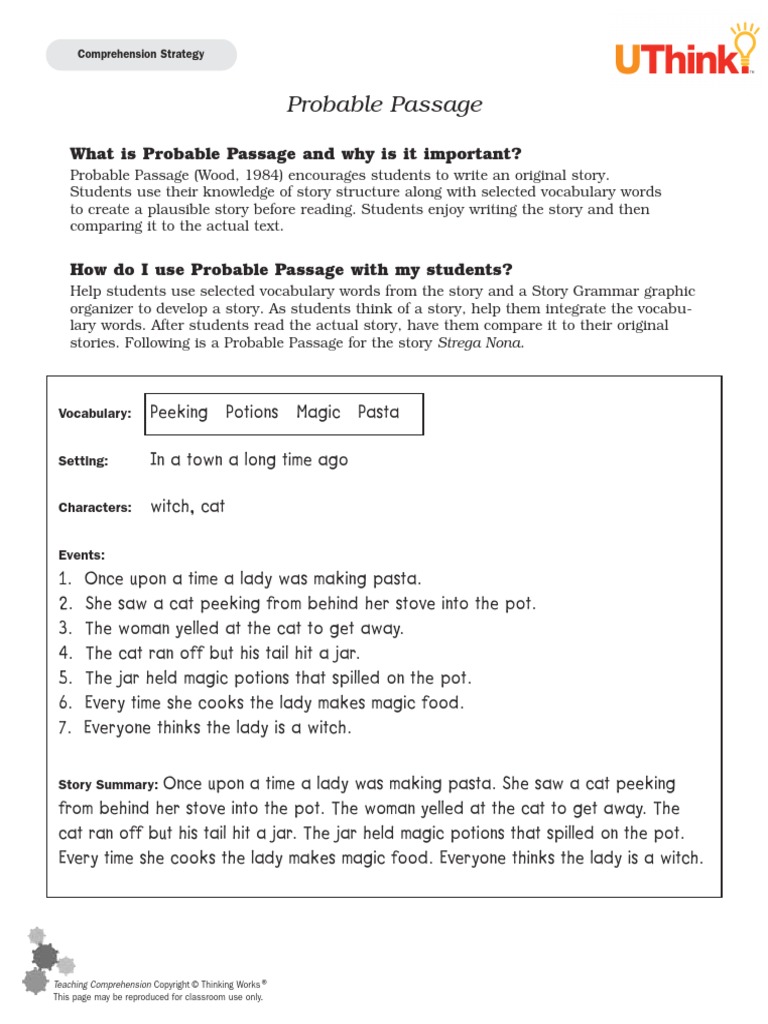 Probable Passage | PDF