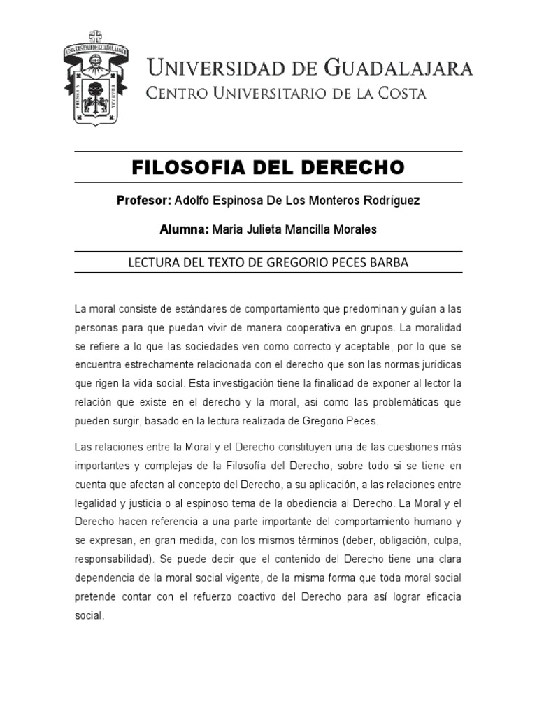 Filosofia Del Derecho La Moral y El Derecho | Descargar gratis PDF | Moralidad | Derechos humanos