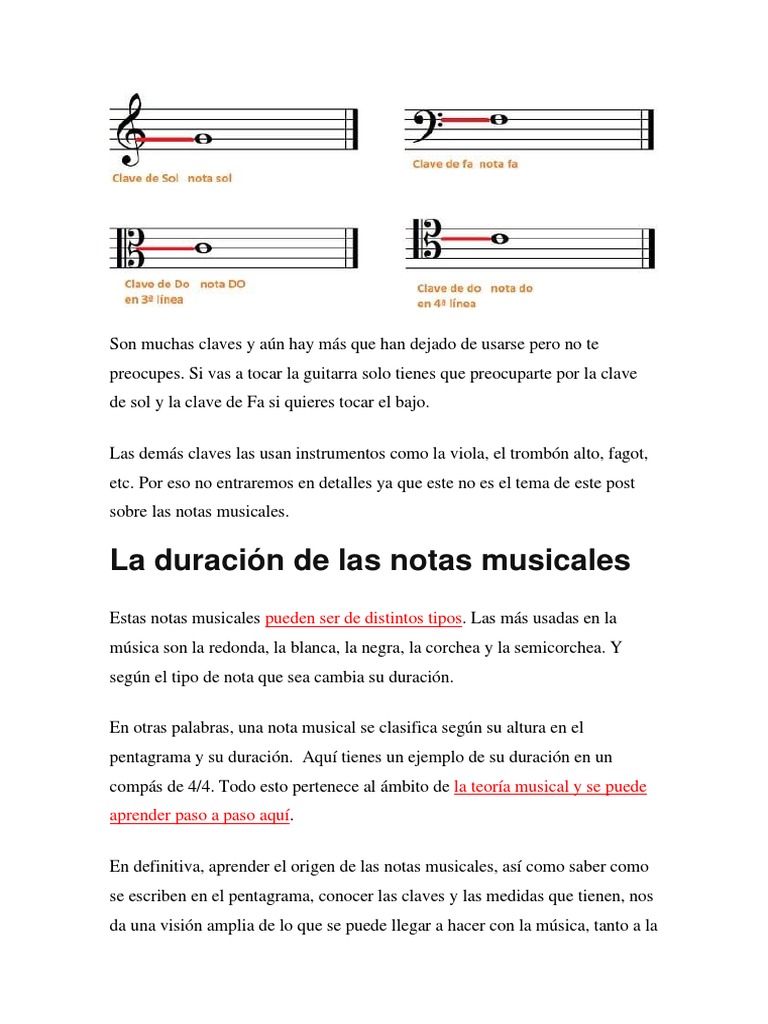 Notas Musicales 4 | PDF