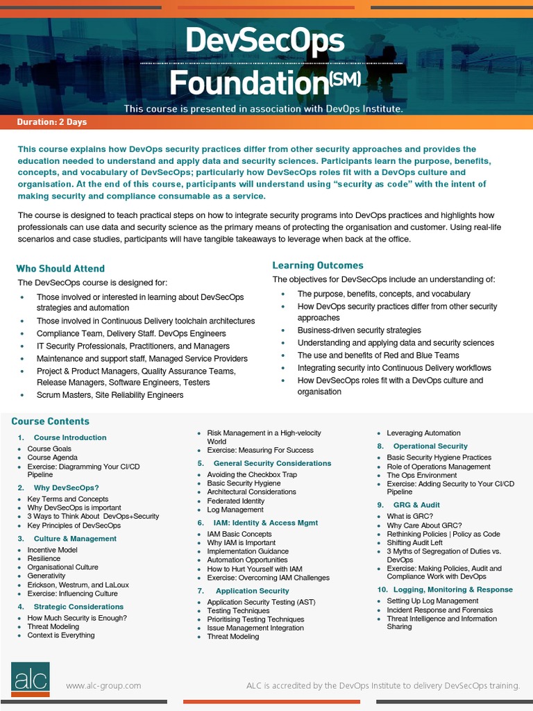 Brochure DevSecOps | PDF | Software Engineering | Business