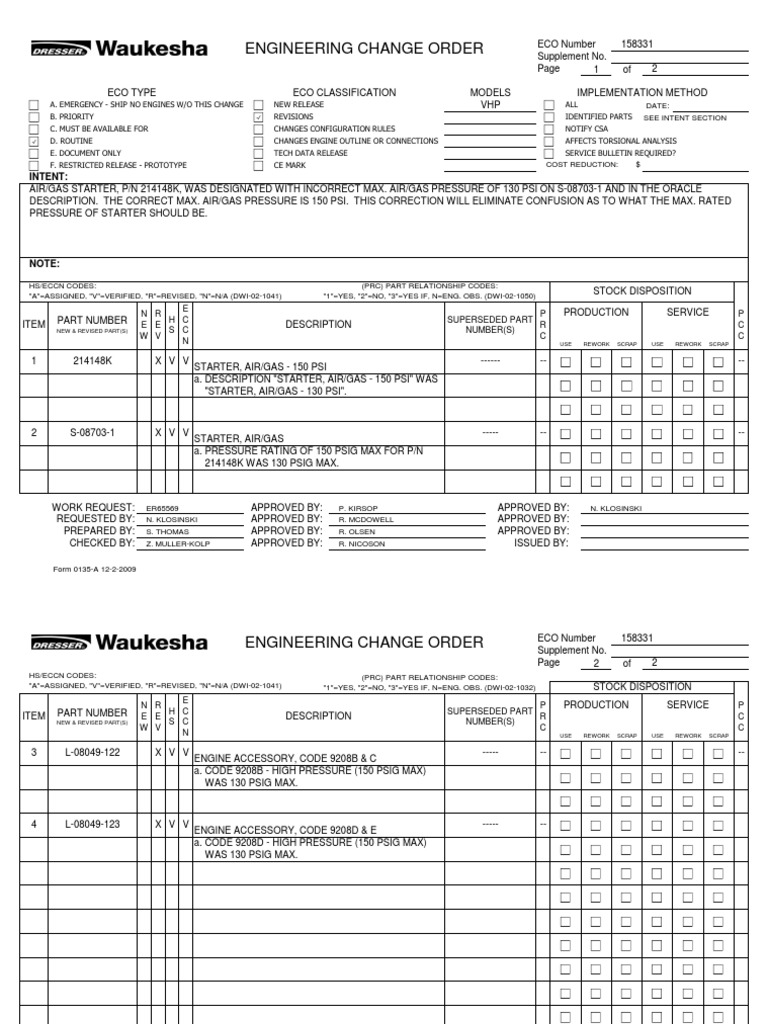 Engineering Change Order: Intent | PDF | Computing