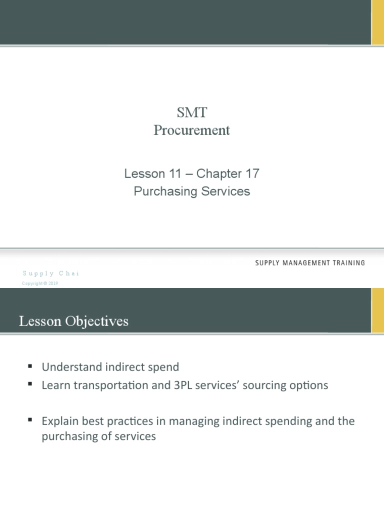 SMT - Procurement Lesson 11 | PDF