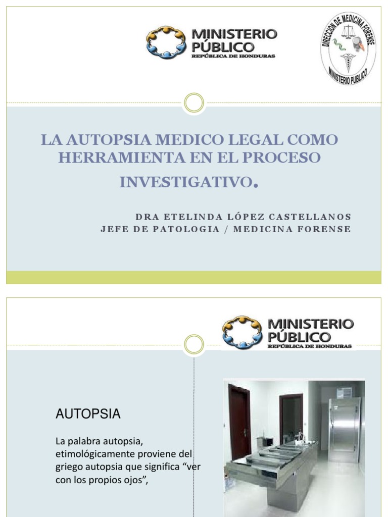 142 - La Autopsia Médico Legal Como Herramienta en El Proceso Investigativo | PDF | Muerte ...