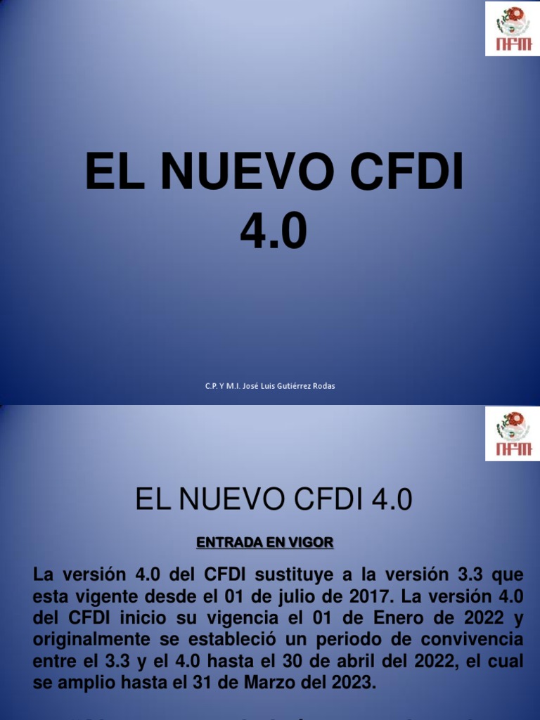 EL NUEVO CFDI 4, Expo02042023 PDF | PDF | Factura