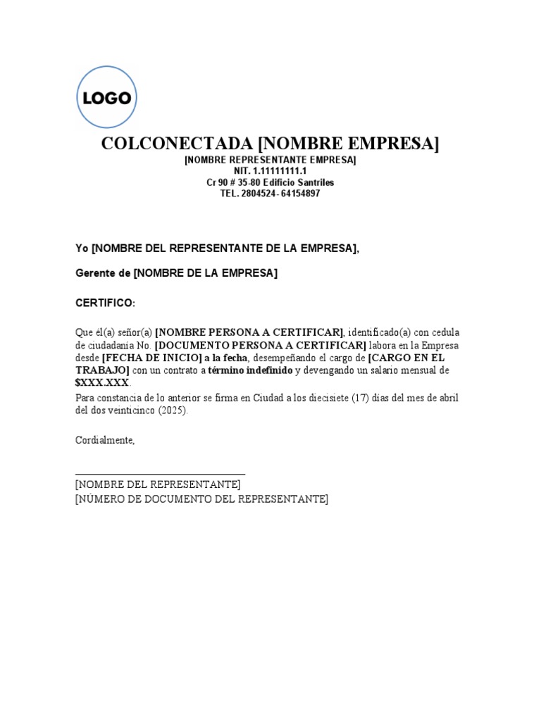Carta Laboral Ing | PDF