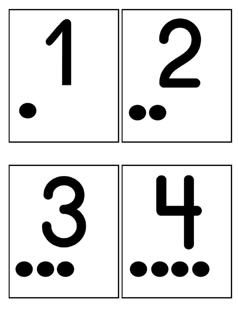 1.Set de números con puntos (0 al 10) | PDF