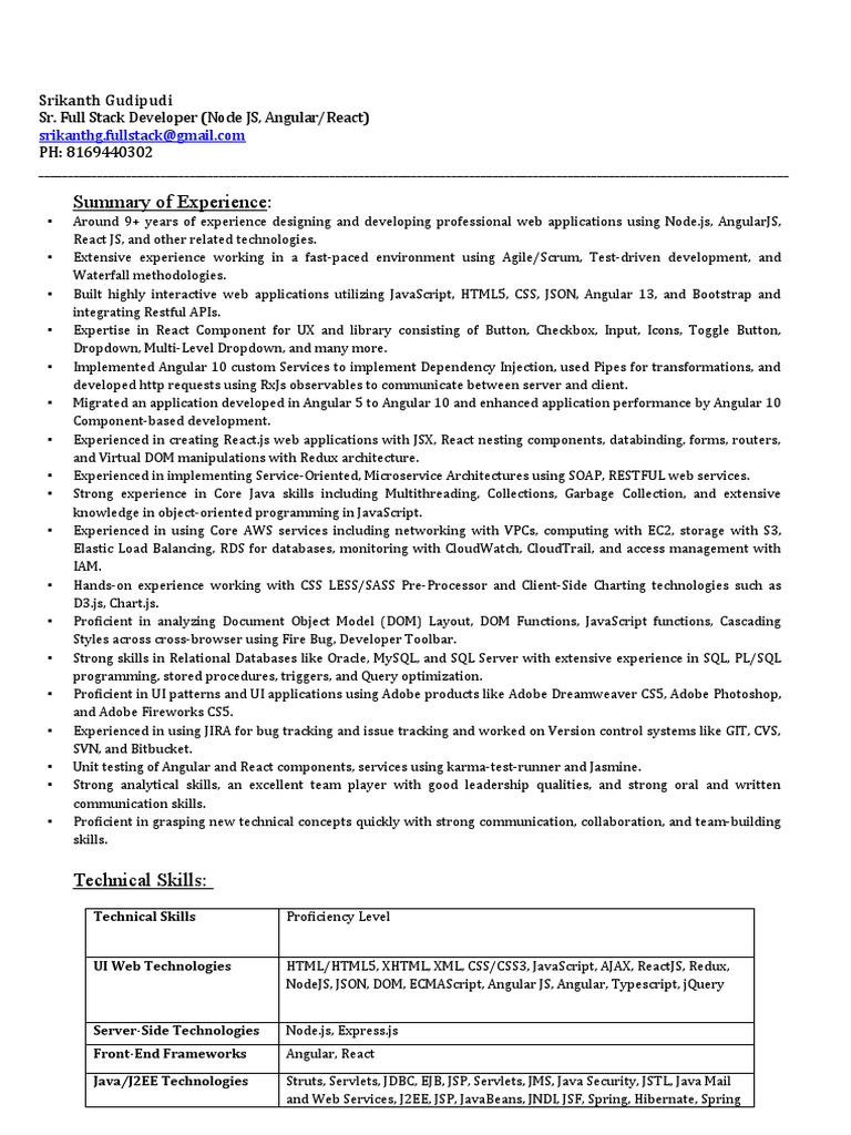 Srikanth Node | PDF | Angular Js | Dynamic Web Page