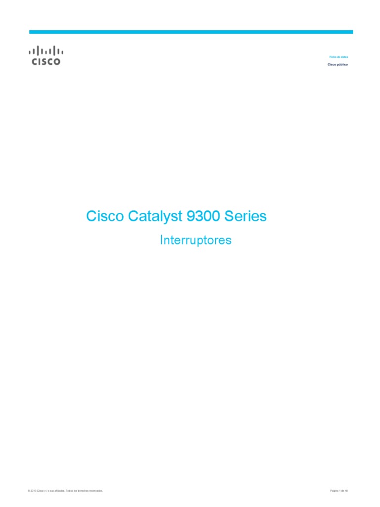 Hoja-de-datos-Cisco-Catalyst-9300-Series-Switches.pdf | PDF | Computación en la nube | Software