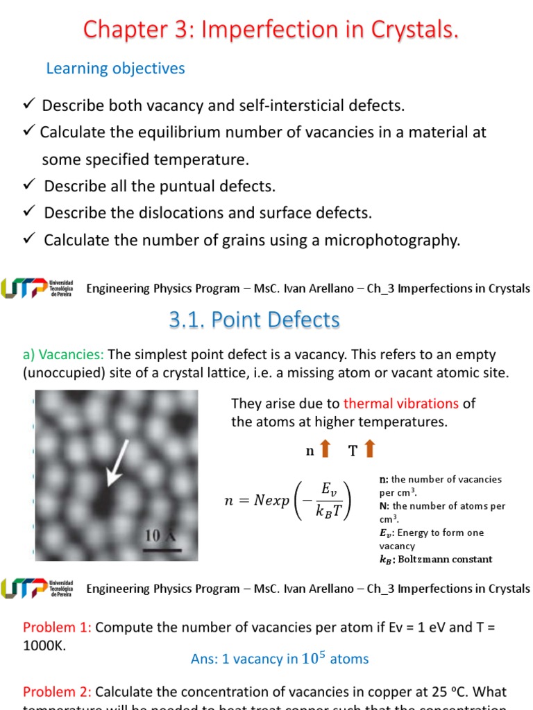 Defecto Cristalino | PDF | Dislocation | Crystal Structure