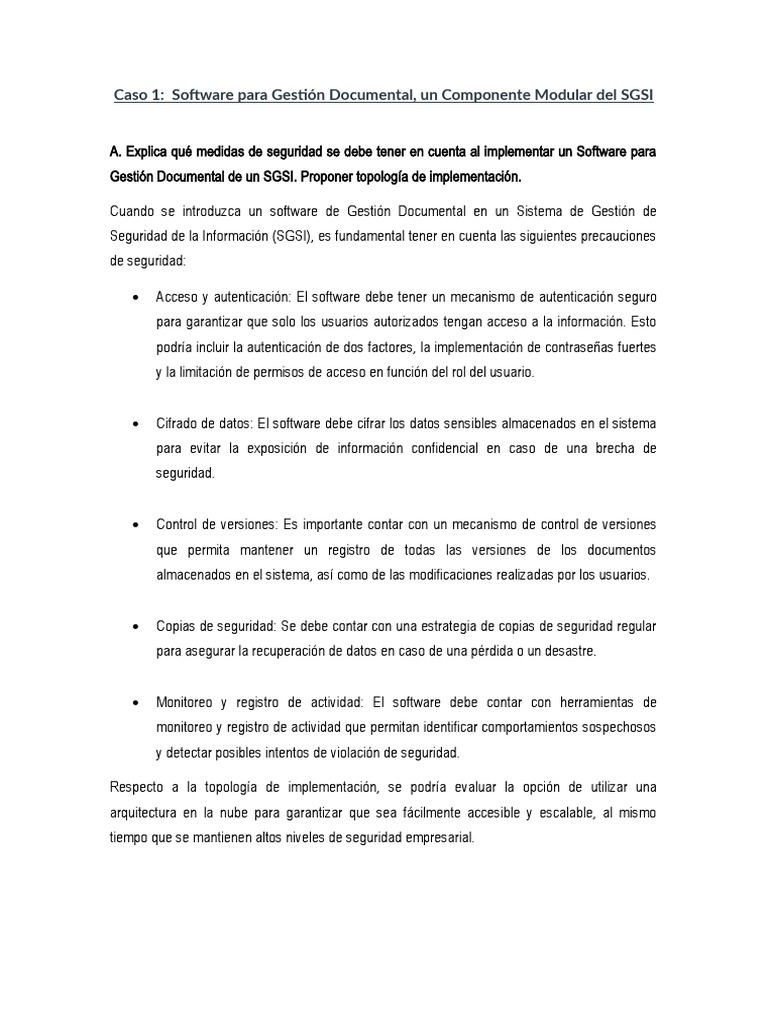 Caso 1 | PDF | Gestión de registros | Software