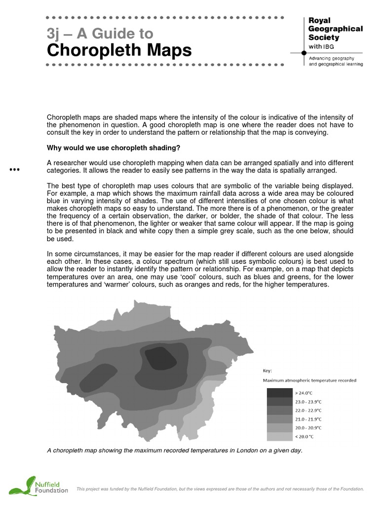 ZD 3j A Guide To Choropleth Maps WF PDF | PDF | Map | Vision