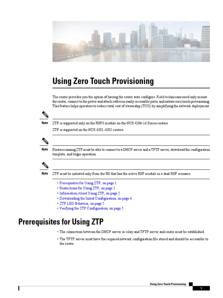 Using Zero Touch Provisioning | PDF | Ip Address | Router (Computing)