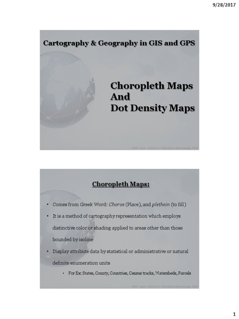 Lec 3 - Choropleth and Dot Density PDF | PDF | Map | Geography