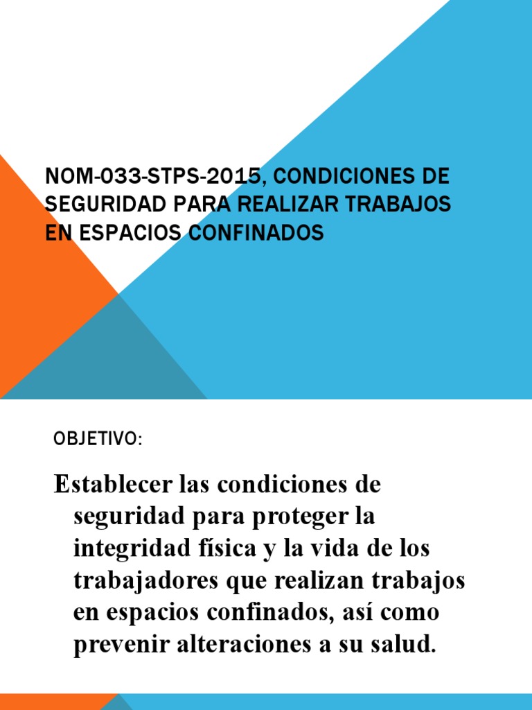 Nom 033 STPS 2015 | PDF | Ventilación (Arquitectura)